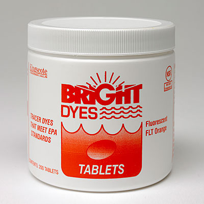 Water Tracing Dye: FLT Blue - Tablets - Kingscote Chemicals