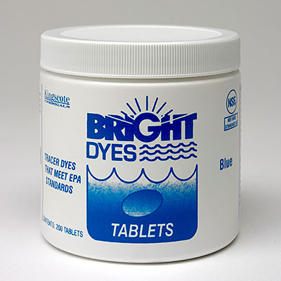 Water Tracing Dye: Standard Blue - Tablets - Kingscote Chemicals